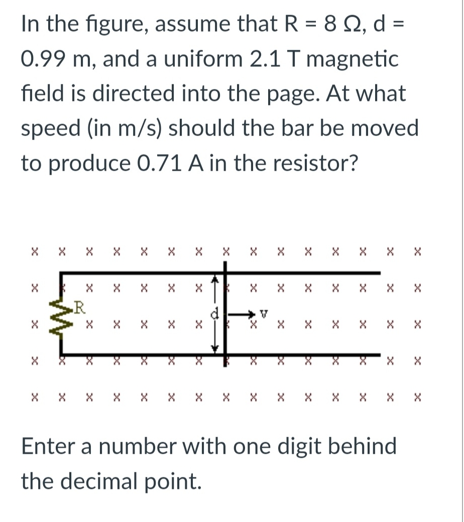 Solved In the figure, assume that R = 8 \Omega , ﻿d = 0.99 | Chegg.com