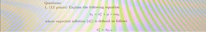 Solved Questions 1. (12 points) Explain the following | Chegg.com
