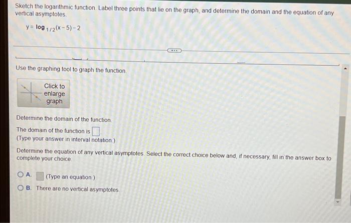 Solved Sketch the logarithmic function Label three points | Chegg.com