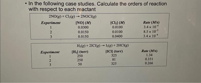 Solved - In the following case studies. Calculate the orders | Chegg.com