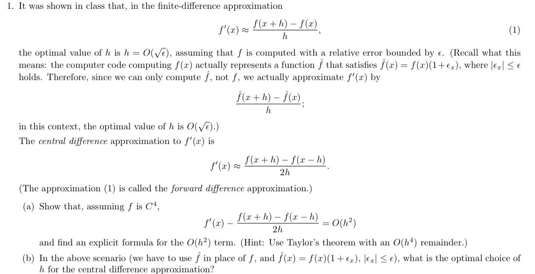 Solved It was shown in class that, in the finite-difference | Chegg.com