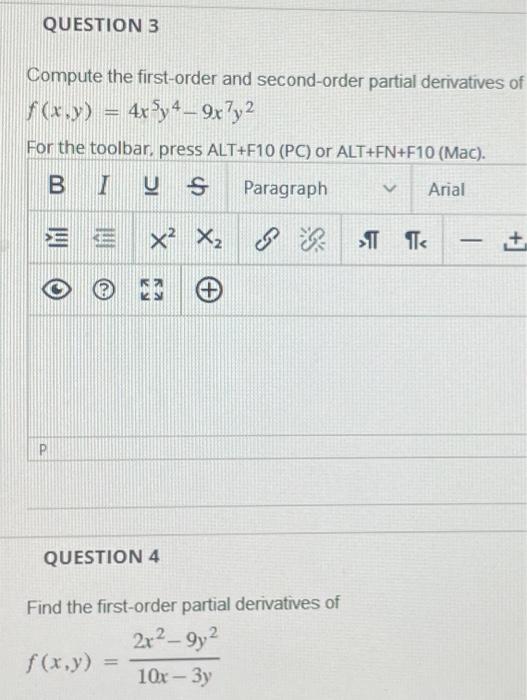 Solved Compute the first-order and second-order partial | Chegg.com