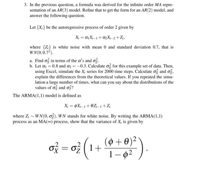 Solved 3. In the previous question, a formula was derived | Chegg.com