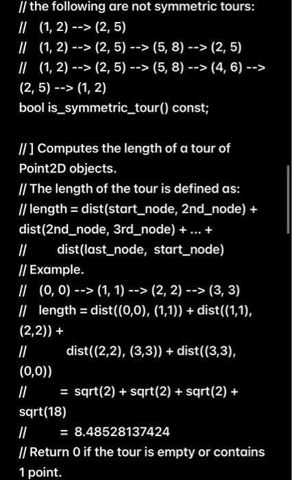 Solved Implementing Class Tour You are given the following: | Chegg.com