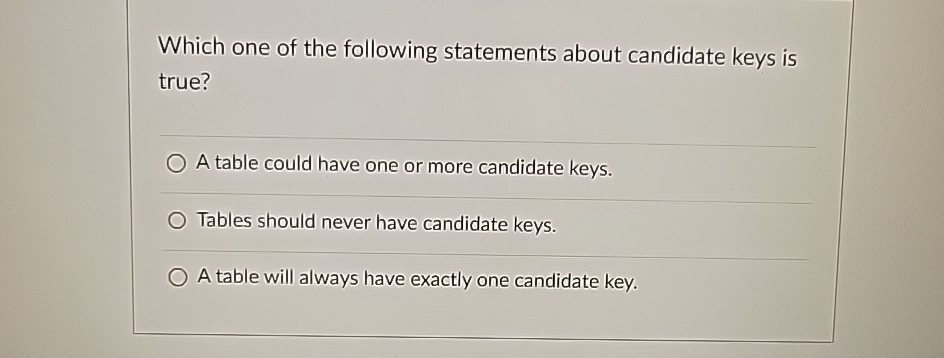 Solved Which one of the following statements about candidate | Chegg.com