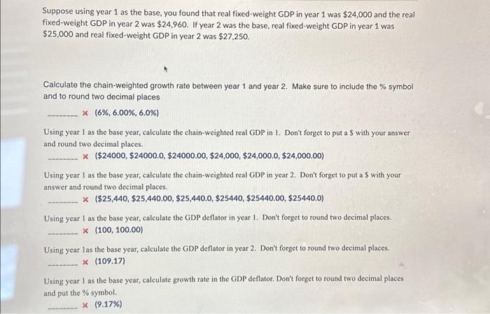 Solved Suppose using year 1 as the base, you found that real | Chegg.com