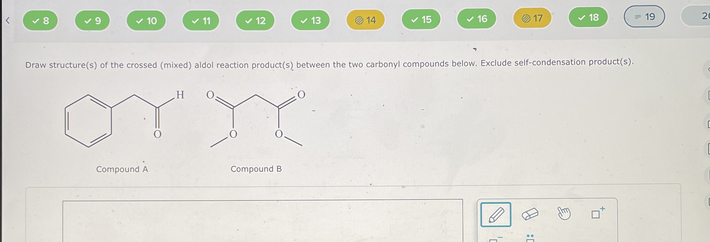 Draw structure(s) ﻿of the crossed (mixed) ﻿aldol | Chegg.com
