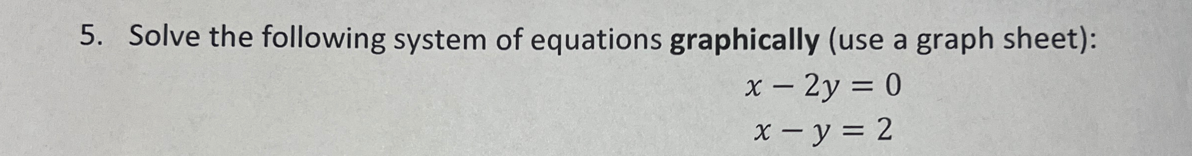 Solved Solve the following system of equations graphically | Chegg.com