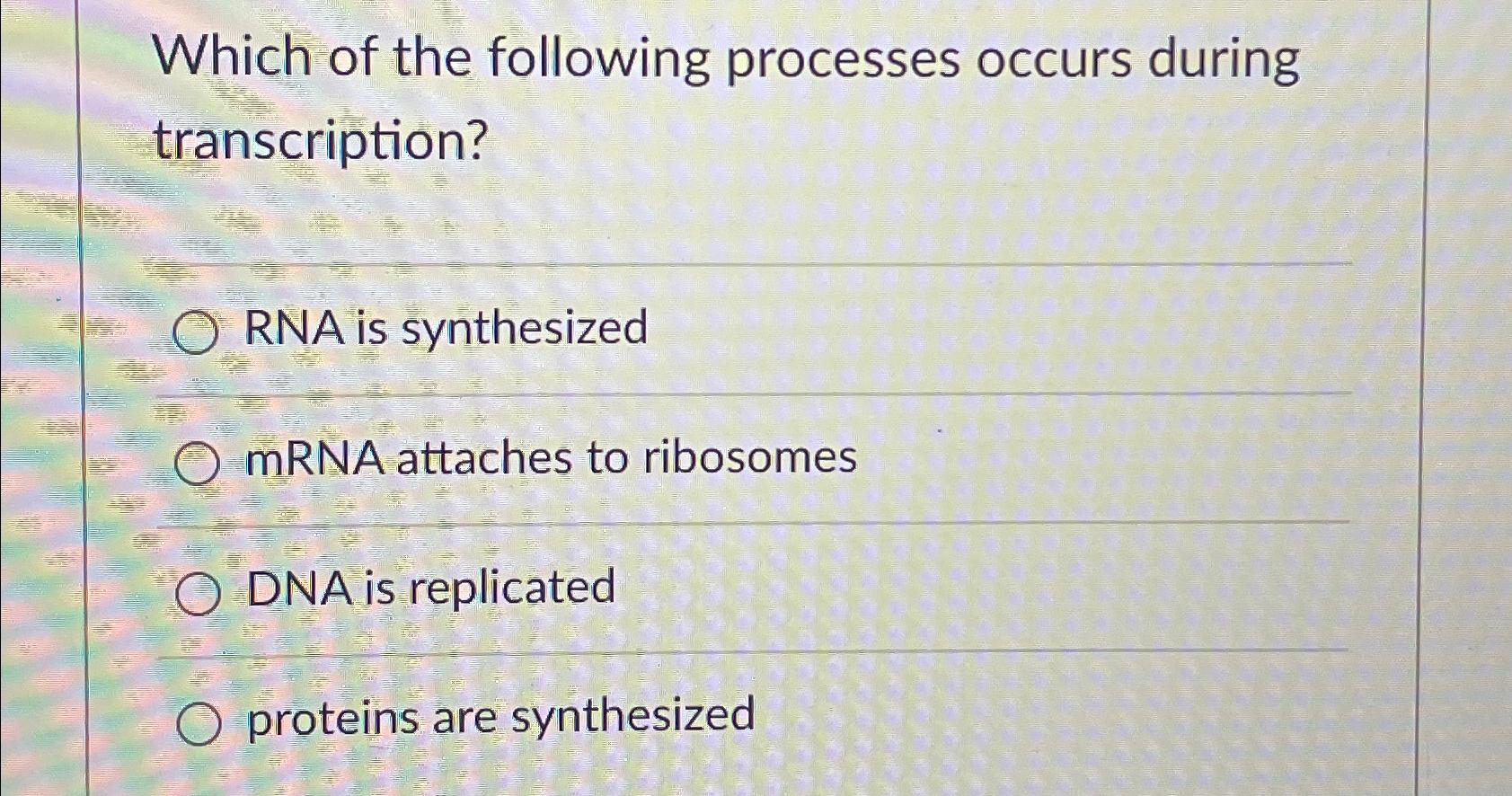 Solved Which of the following processes occurs during | Chegg.com