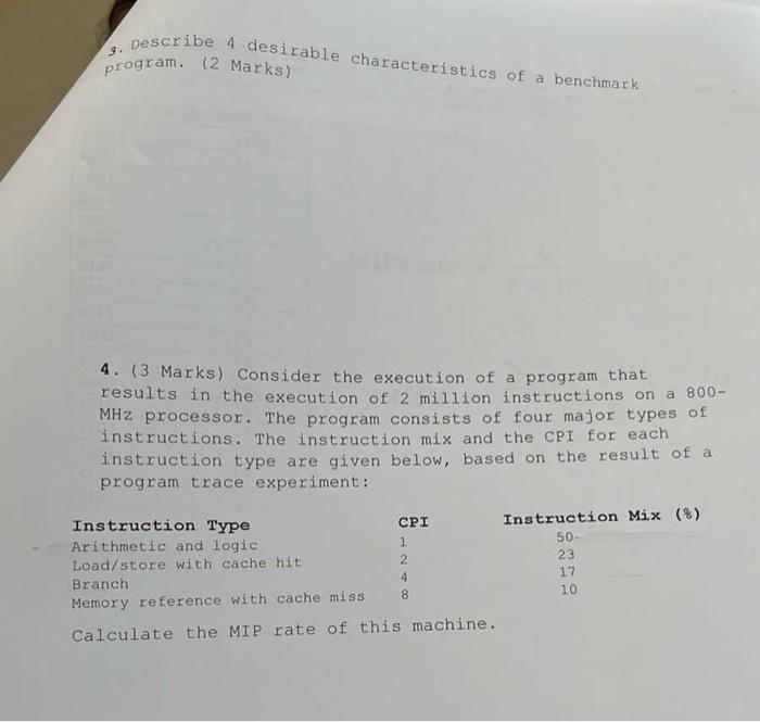 Solved 3. Describe 4 desirable characteristics of a | Chegg.com