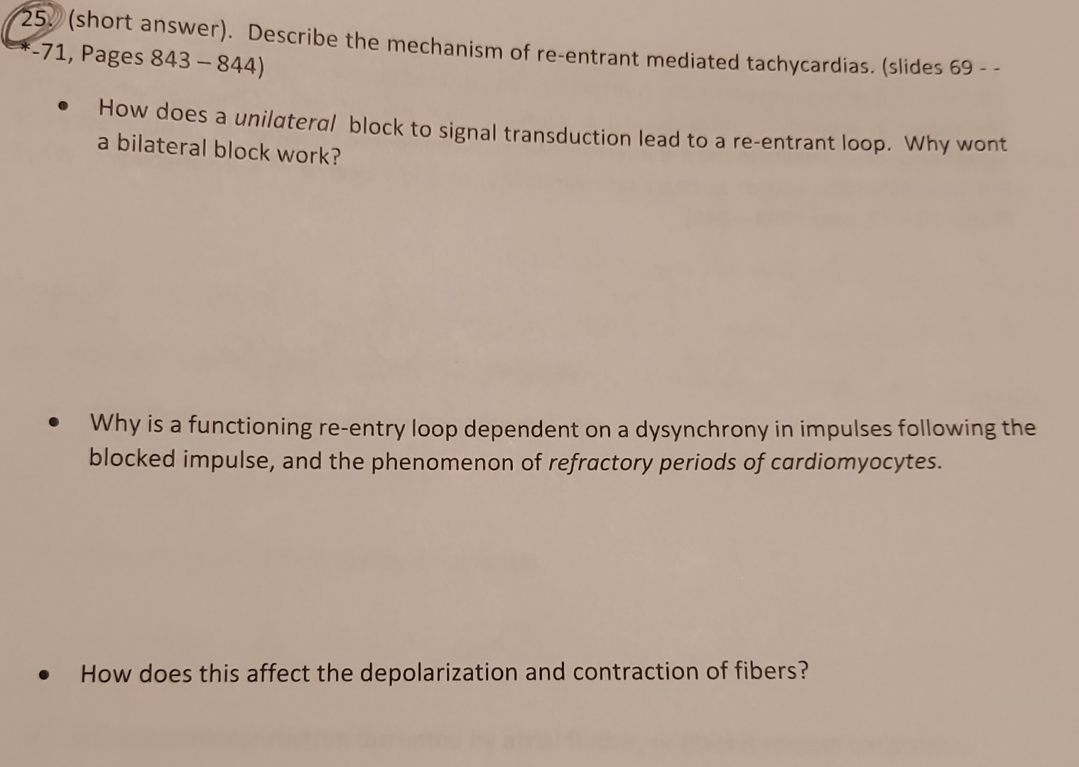 Solved (short answer). ﻿Describe the mechanism of re-entrant | Chegg.com