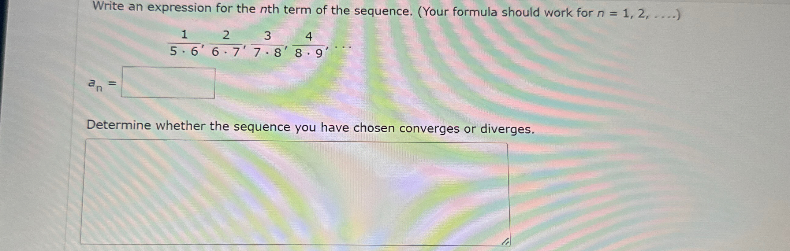 Solved Write an expression for the nth term of the sequence. | Chegg.com