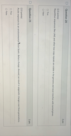 Solved Question 202 ﻿pts(2.0 ﻿points)Repetitive sequences | Chegg.com