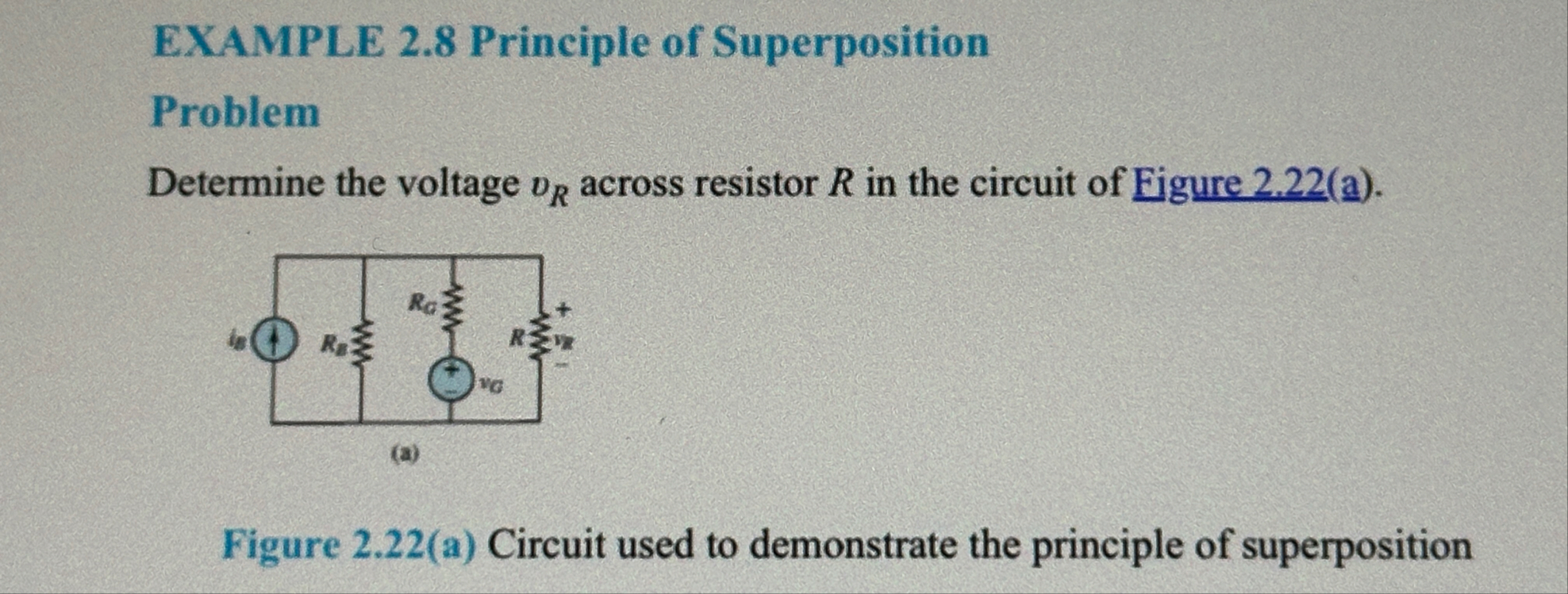 Solved Determine the voltage vR actoss resistor R in the | Chegg.com