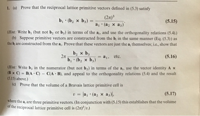Solved This is problem 1 chapter 5 from Ashcroft.Kindly | Chegg.com