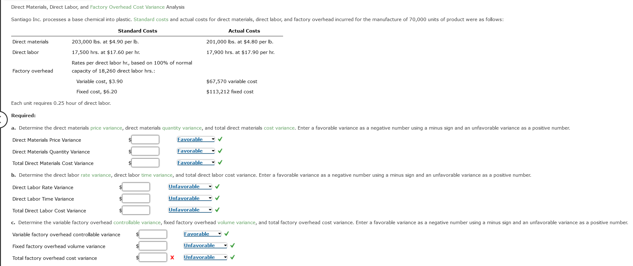 Solved Direct Materials, Direct Labor, and Factory Overhead | Chegg.com