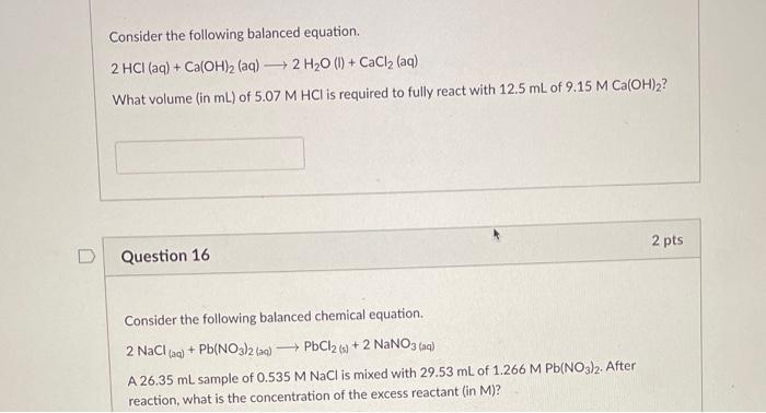 Solved Consider the following balanced equation. | Chegg.com