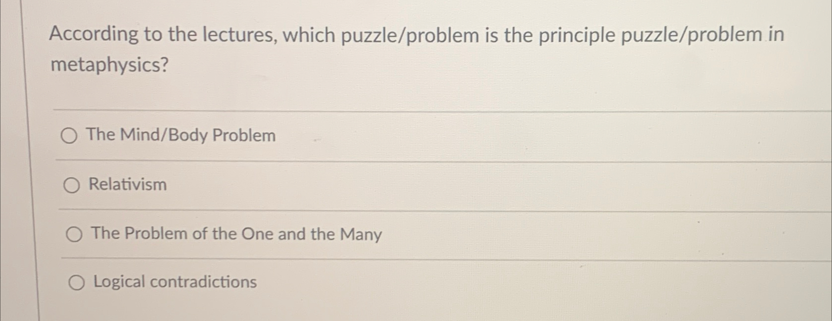 Solved According to the lectures, which puzzle/problem is | Chegg.com