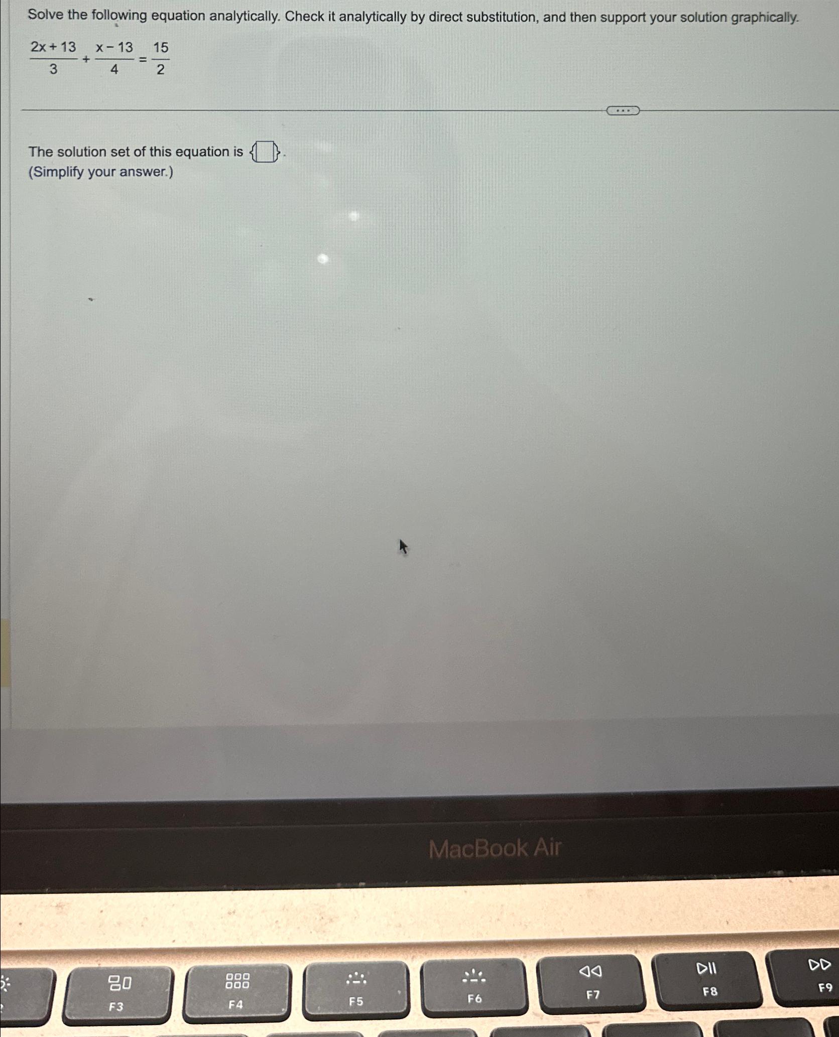 Solved Solve the following equation analytically. Check it | Chegg.com