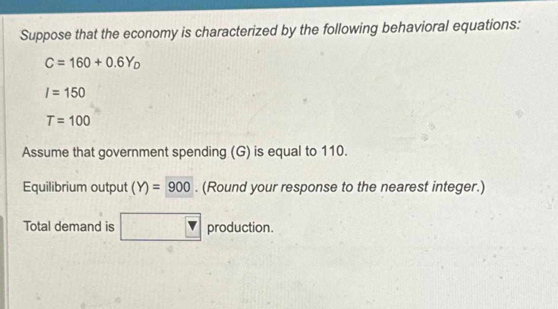 Solved Suppose that the economy is characterized by the | Chegg.com
