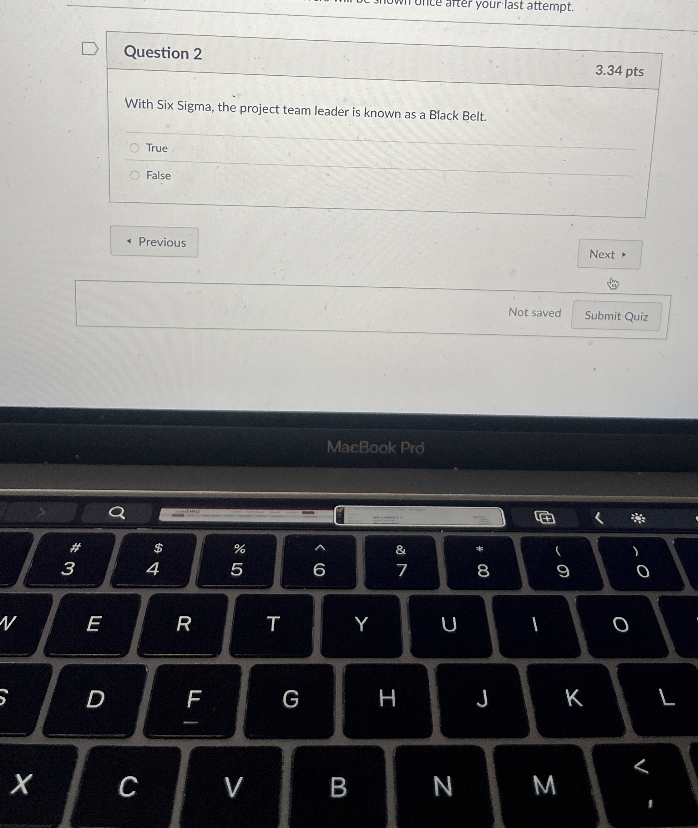 Solved Question 2With Six Sigma, the project team leader is | Chegg.com