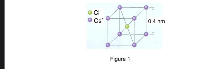 Solved In the crystal structure of CsCl (cesium chloride), | Chegg.com
