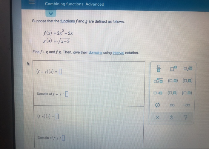 Solved O FUNCTION OPERATIONS AND INVERSES Composition of two | Chegg.com