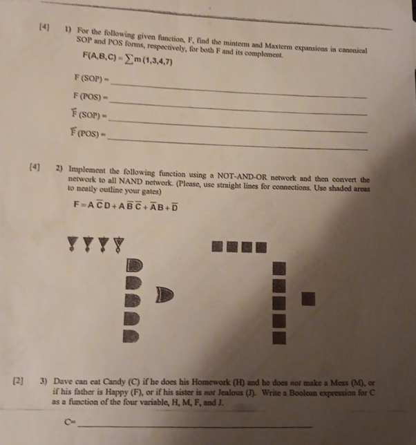 Solved (4) 1) ﻿For the following given function, F, ﻿find | Chegg.com