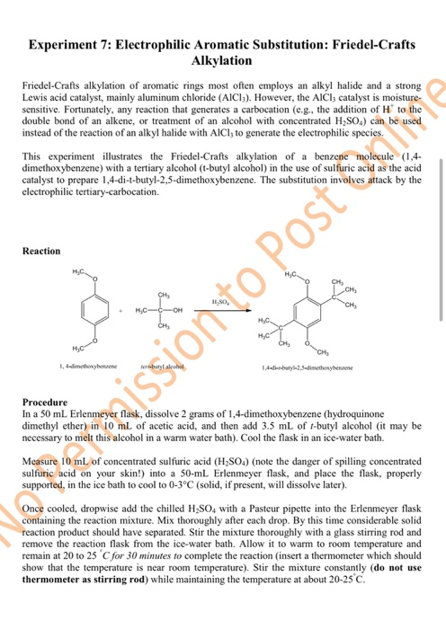 Solved Experiment 7: Electrophilic Aromatic Substitution: | Chegg.com