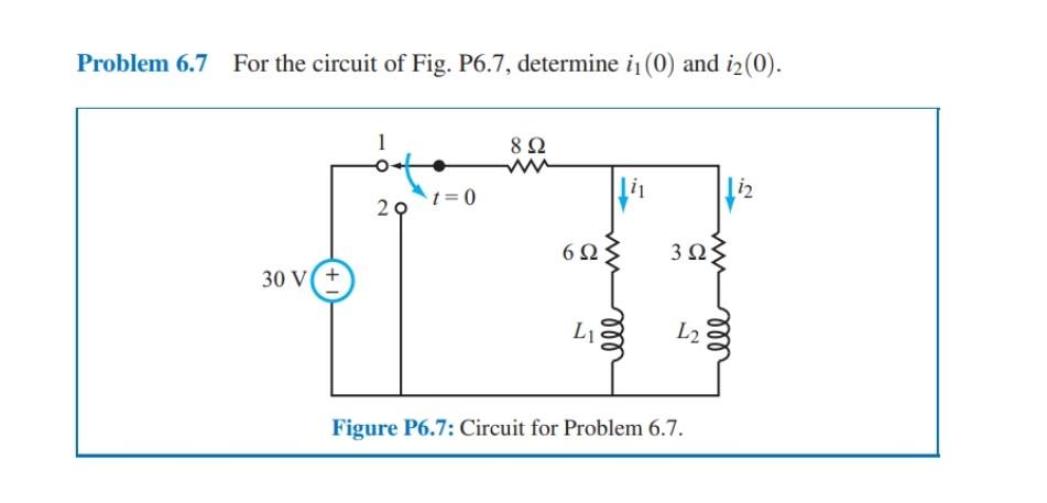Solved Problem 6.7 For the circuit of Fig. P6.7, determine | Chegg.com