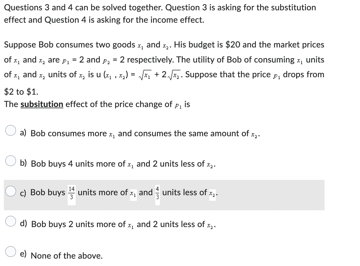 Solved Questions 3 ﻿and 4 ﻿can be ﻿solved together. Question | Chegg.com