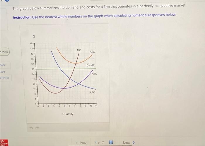 Solved The graph below summarizes the demand and costs for a | Chegg.com