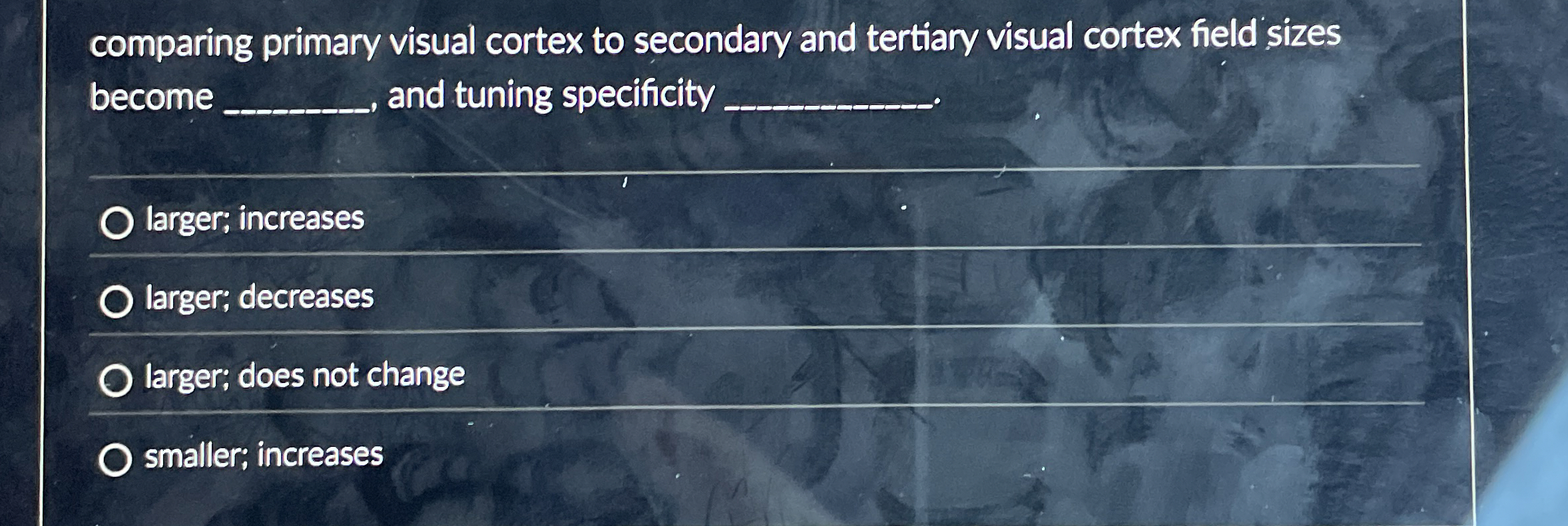 Solved comparing primary visual cortex to secondary and | Chegg.com