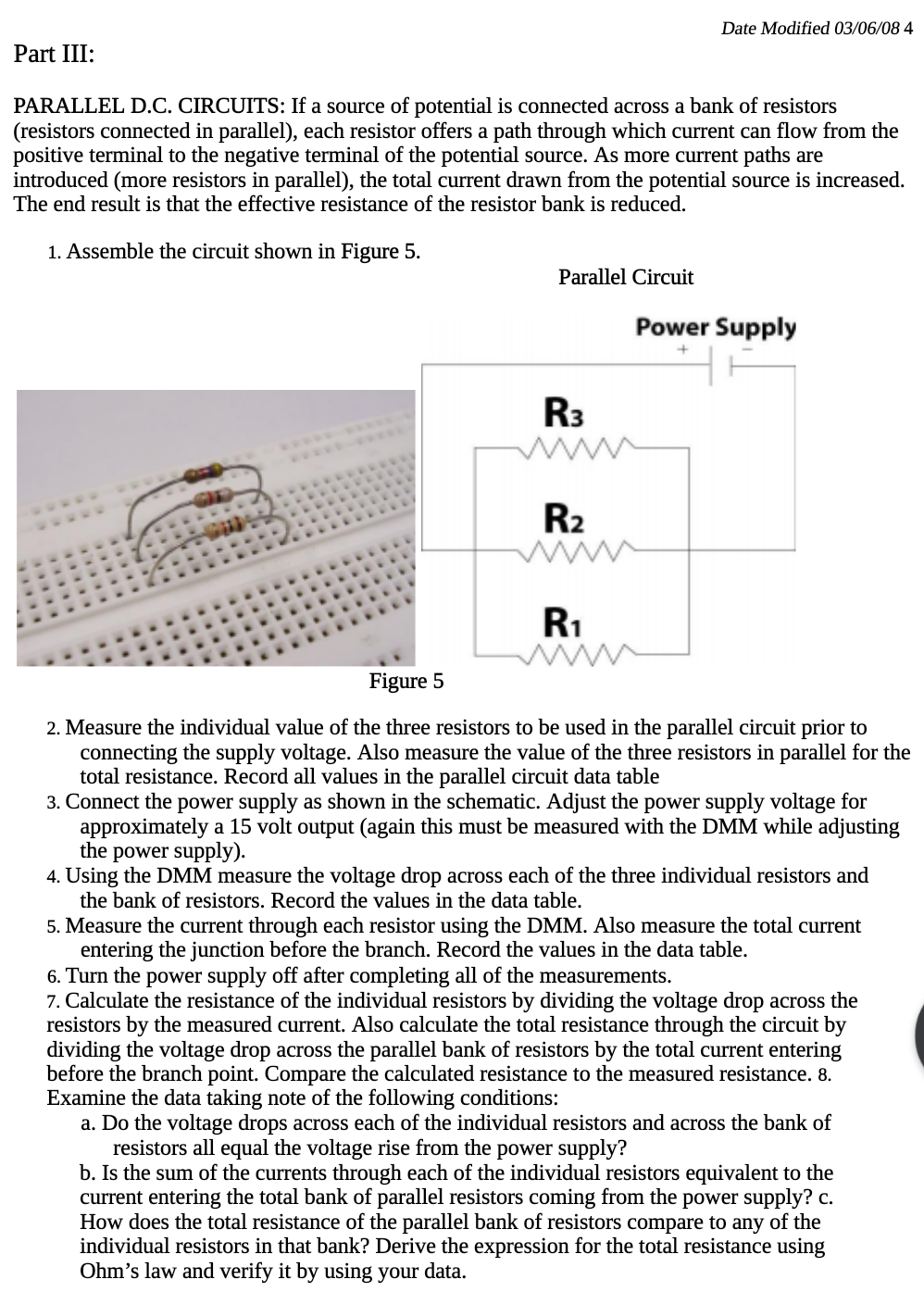 Solved E4b: Simple D.C. Circuits Introduction: An oft | Chegg.com