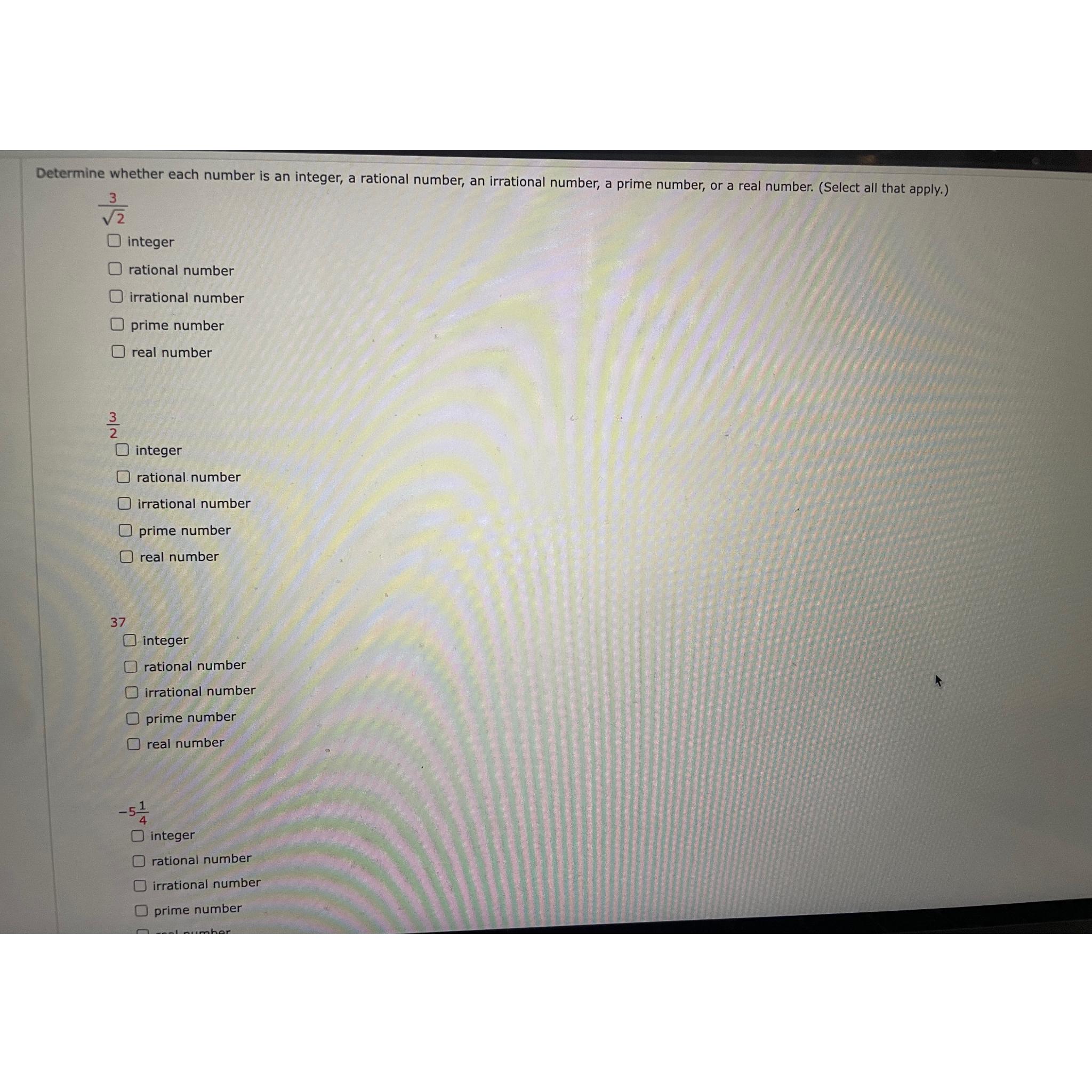 Solved Determine Whether Each Number Is An Integer A