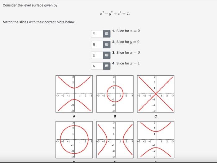 Solved Consider the level surface given by x2−y2+z2=2. | Chegg.com