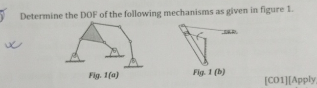 Solved Determine the DOF of the following mechanisms as | Chegg.com