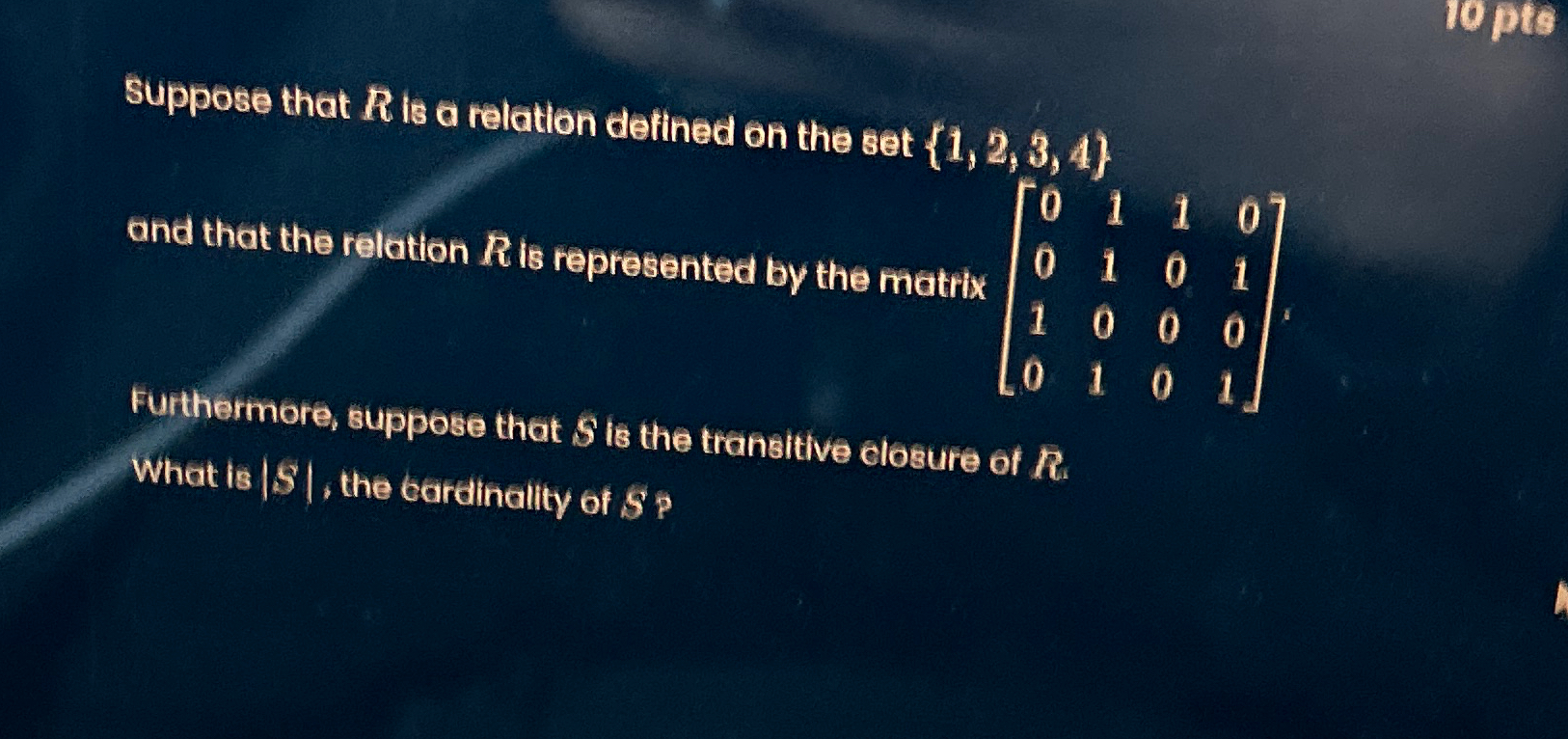 Solved Suppose that R ﻿is a relation detined on the set | Chegg.com