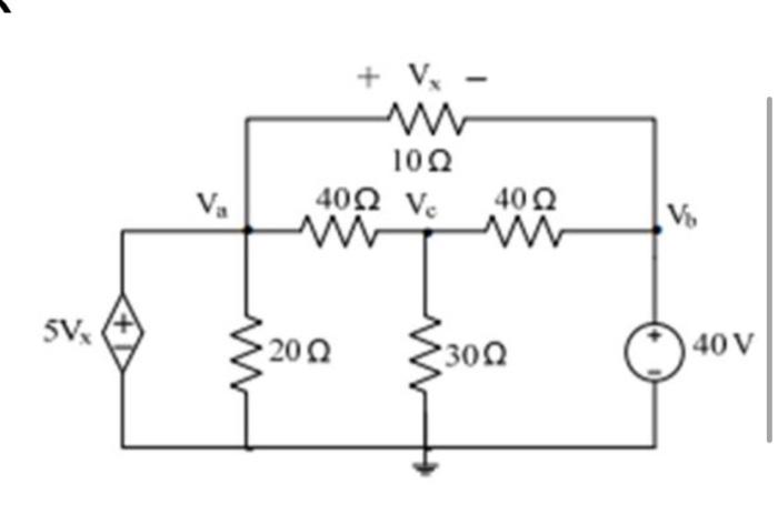 Solved Find Va,Vb,Vc,Vx | Chegg.com
