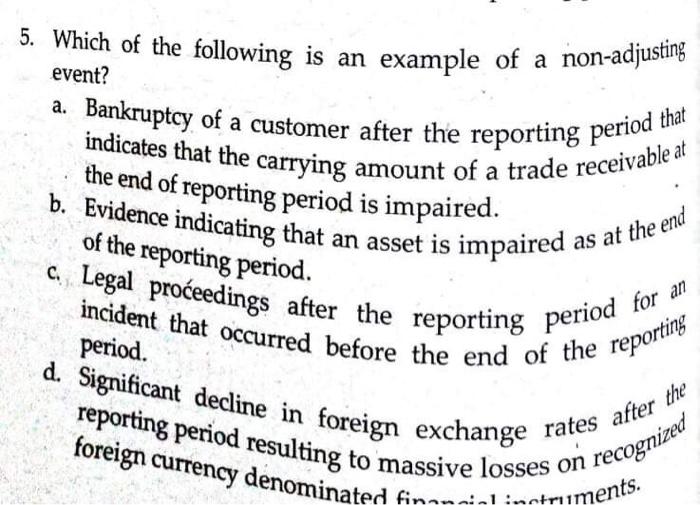 Solved 2. These are events that are indicative of conditions | Chegg.com