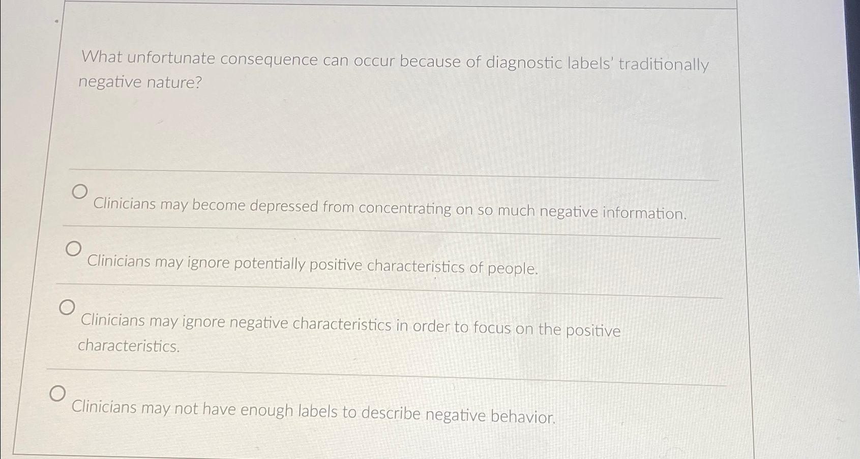 Solved What unfortunate consequence can occur because of | Chegg.com