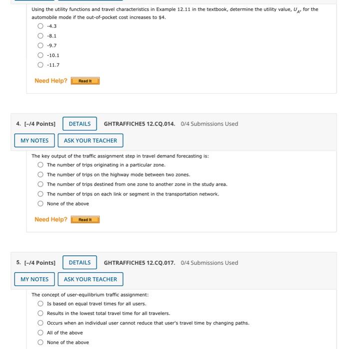 Solved Using the utility functions and travel | Chegg.com