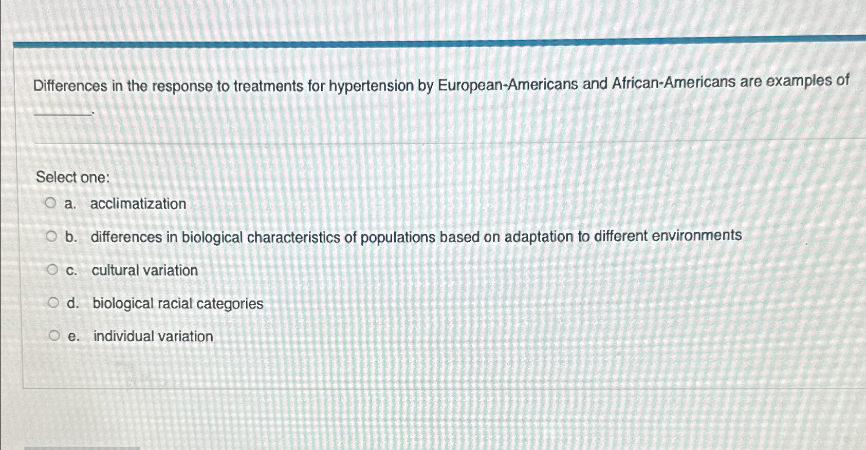 Solved Differences in the response to treatments for | Chegg.com