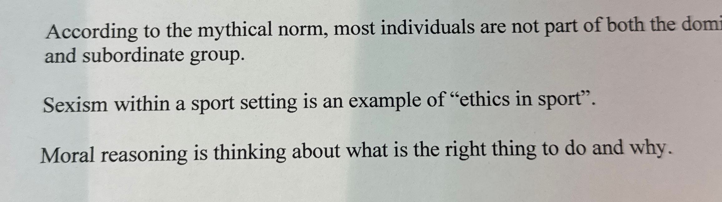 Solved According to the mythical norm, most individuals are | Chegg.com