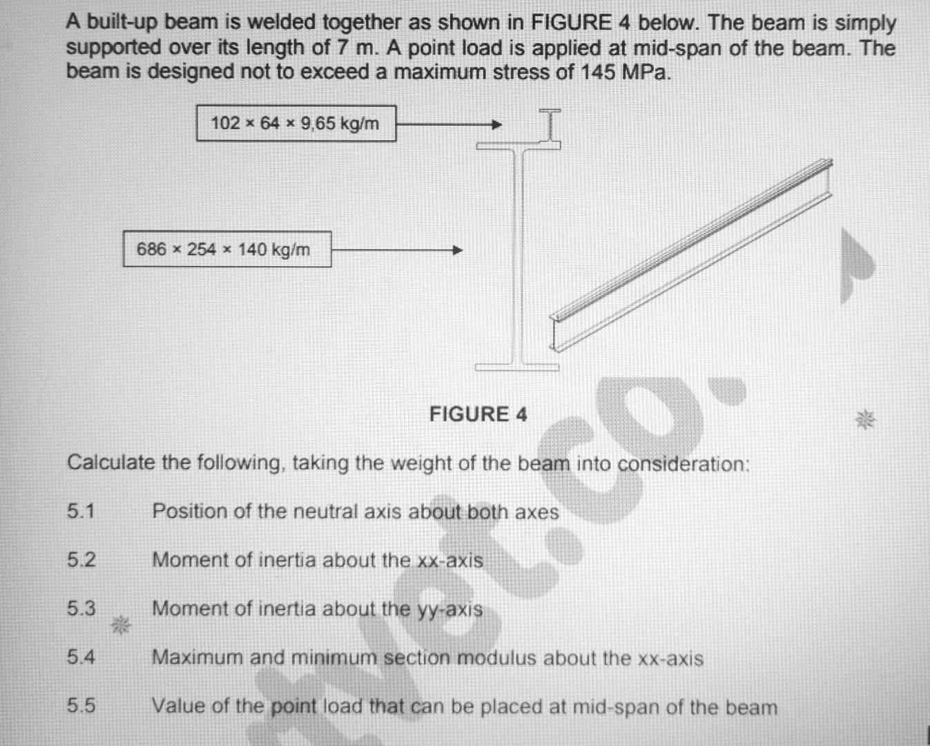 A built-up beam is welded together as shown in FIGURE | Chegg.com