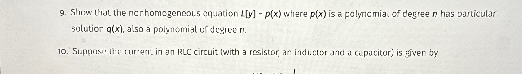 Solved Show that the nonhomogeneous equation L[y]=p(x) | Chegg.com