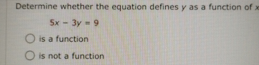 Solved Determine whether the equation defines y ﻿as a | Chegg.com