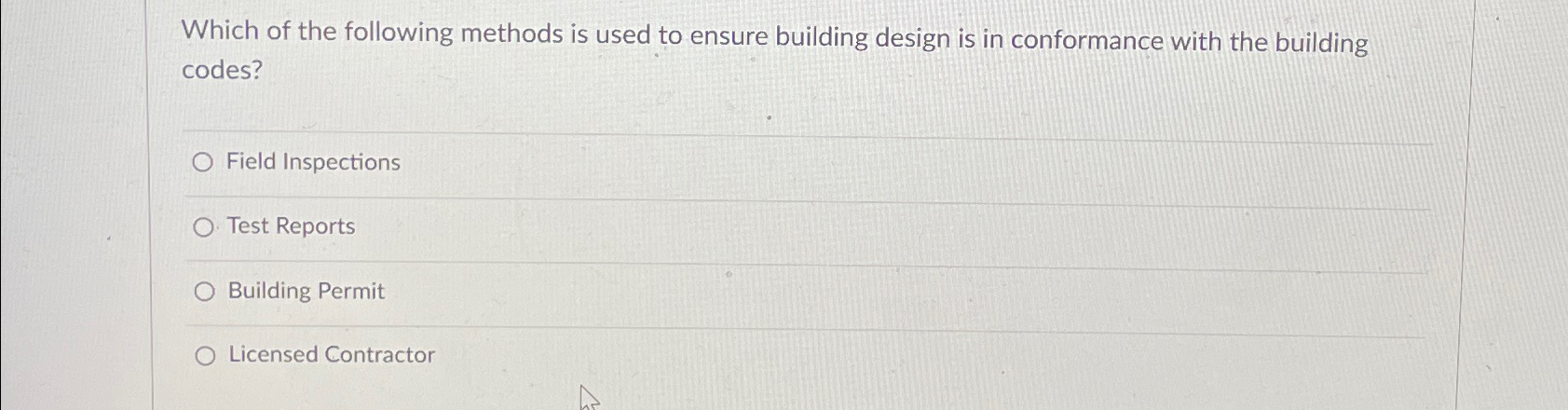 Solved Which of the following methods is used to ensure | Chegg.com