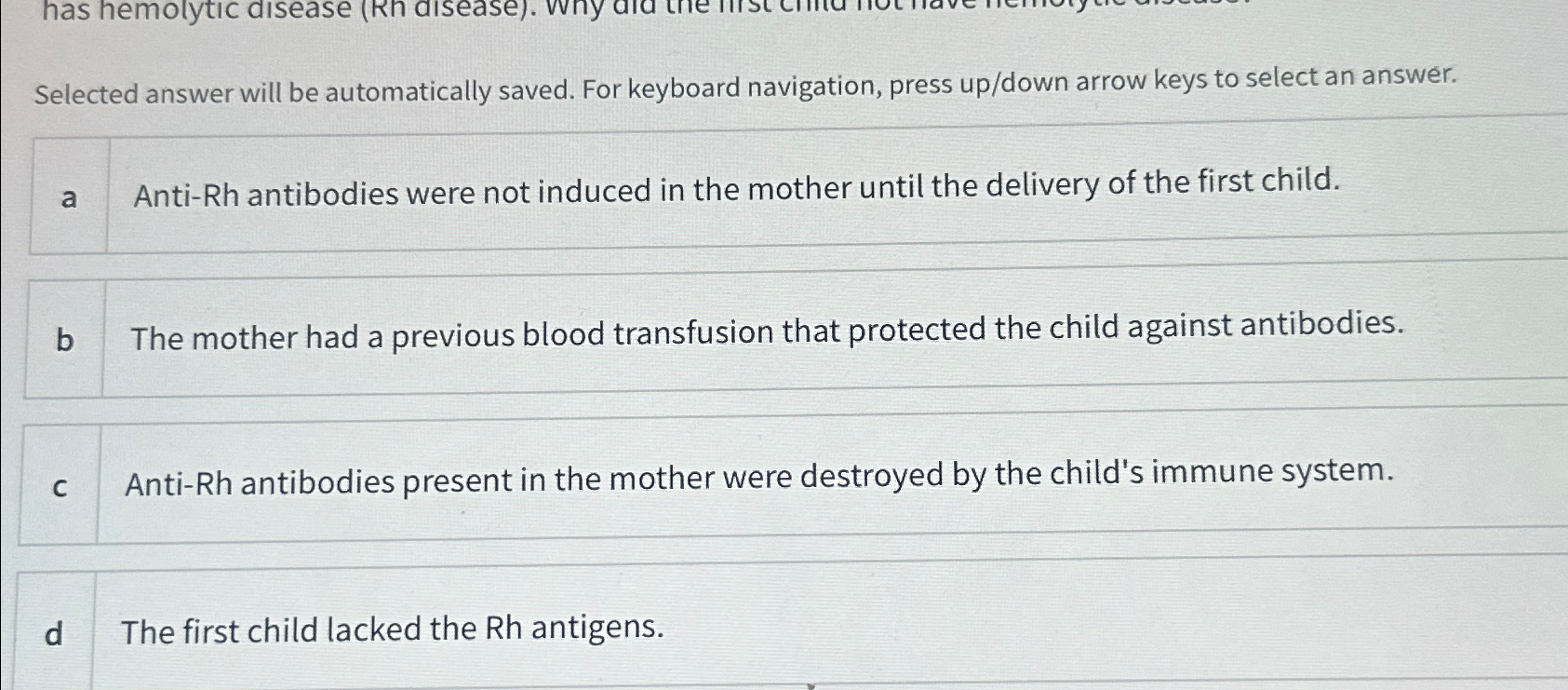 Solved Selected answer will be automatically saved. For | Chegg.com