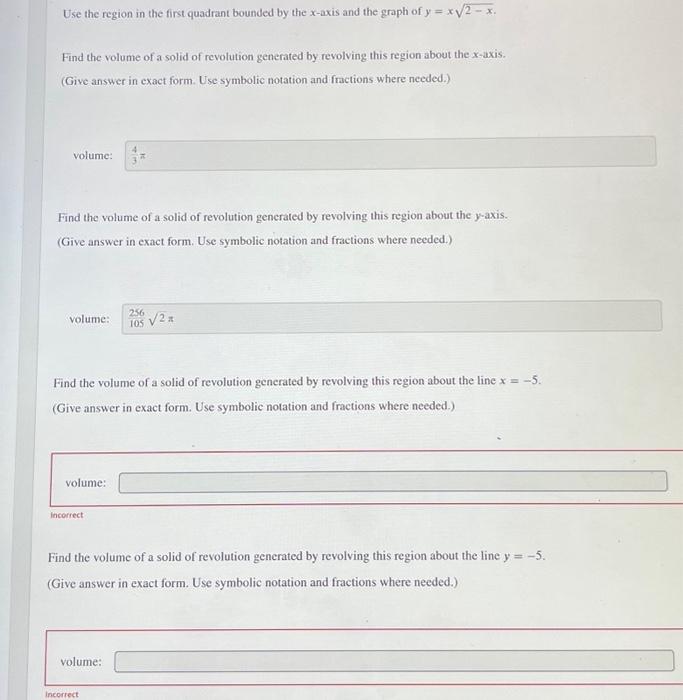 Use the region in the first quadrant bounded by the | Chegg.com